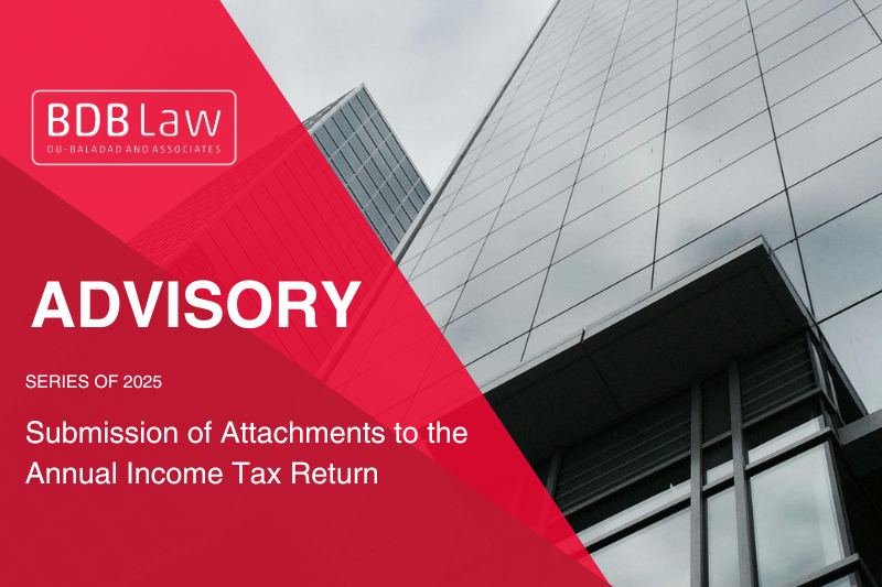 Advisory on Submission of Attachments to the Annual Income Tax Return